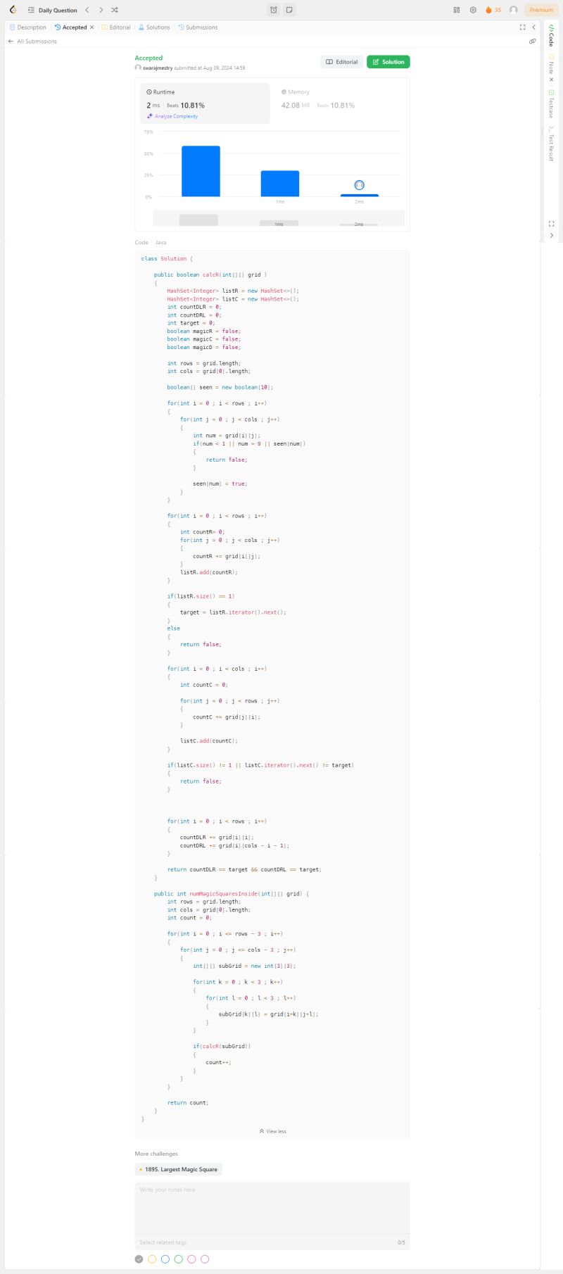 Here's the solution for today's leetcode problem. | Swaraj Mestry ... Here's the solution for today's leetcode problem. | Swaraj Mestry ...