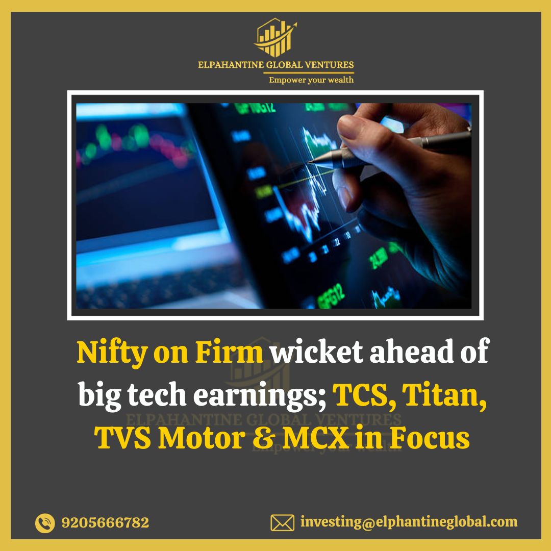 Nifty trades ahead of big tech earnings; TCS, Titan, TVS Motor & MCX ... Nifty trades ahead of big tech earnings; TCS, Titan, TVS Motor & MCX ...