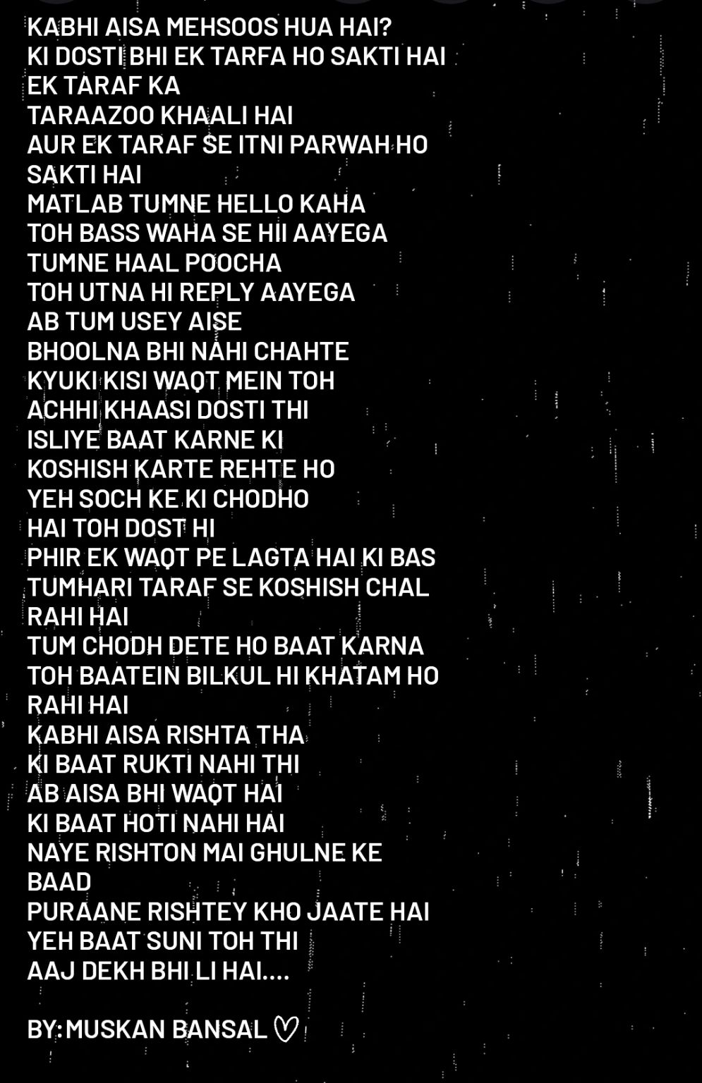 Muskan Bansal on LinkedIn: #linkedin #poetry #poem #feelings #writing # ... Muskan Bansal on LinkedIn: #linkedin #poetry #poem #feelings #writing # ...