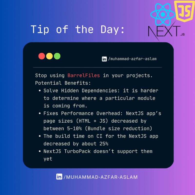 #javascript #reactjs #nextjs #tipoftheday | Muhammad Azfar Aslam #javascript #reactjs #nextjs #tipoftheday | Muhammad Azfar Aslam