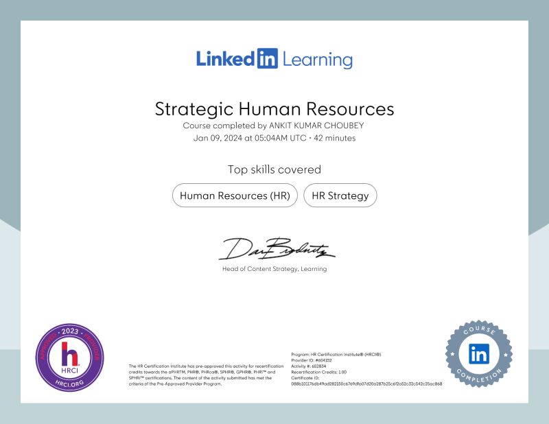 ANKIT KUMAR CHOUBEY on LinkedIn: Certificate of Completion ANKIT KUMAR CHOUBEY on LinkedIn: Certificate of Completion