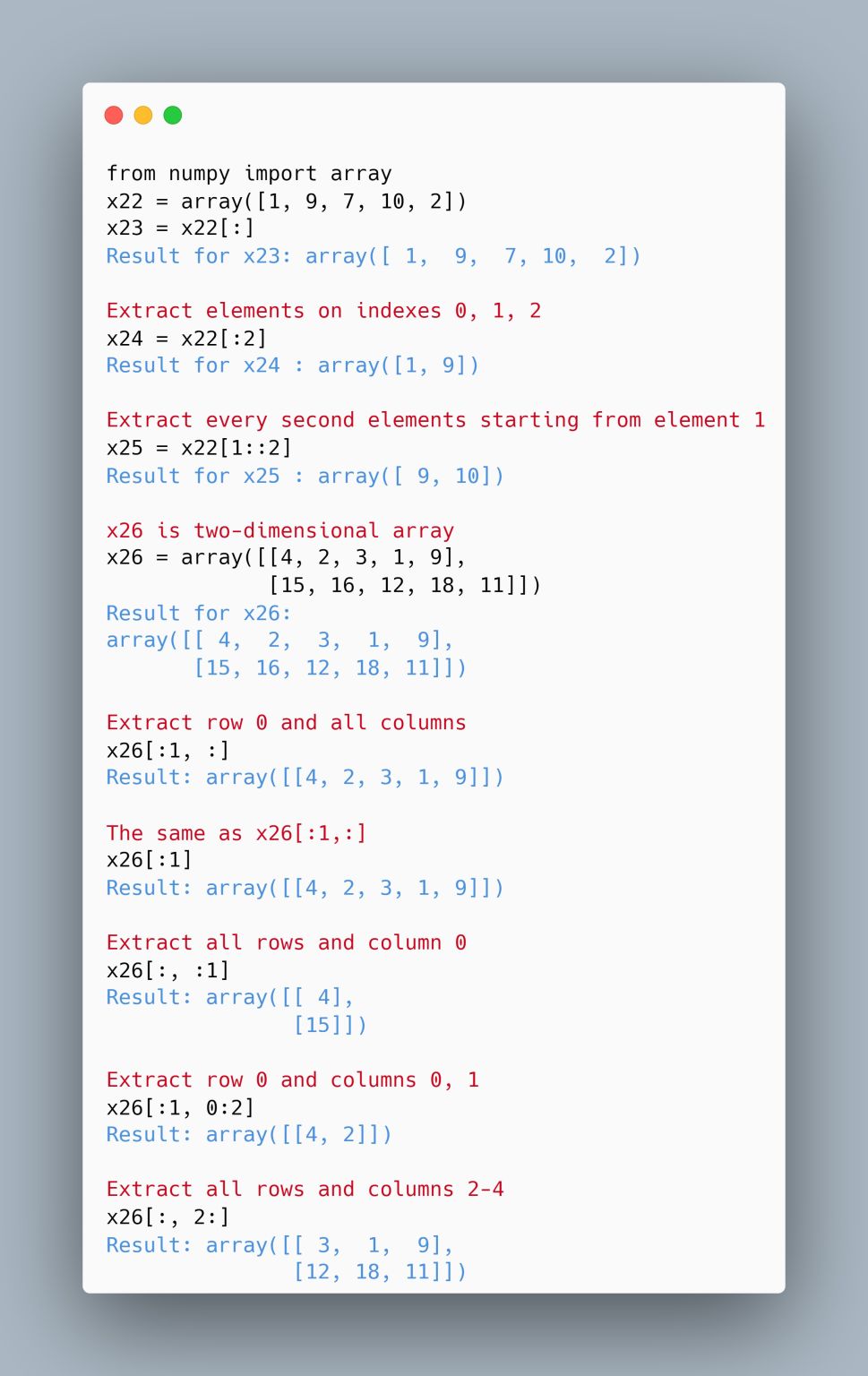 Ardian Grezda on LinkedIn: ARRAY SLICING IN NUMPY LIBRARY Array slicing ... Ardian Grezda on LinkedIn: ARRAY SLICING IN NUMPY LIBRARY Array slicing ...