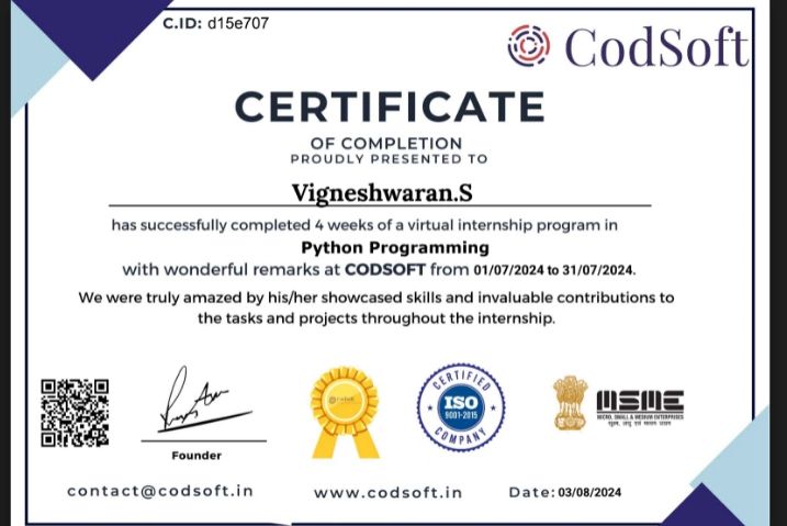 Vigneshwaran S on LinkedIn: I'm thrilled to have completed my virtual ... Vigneshwaran S on LinkedIn: I'm thrilled to have completed my virtual ...