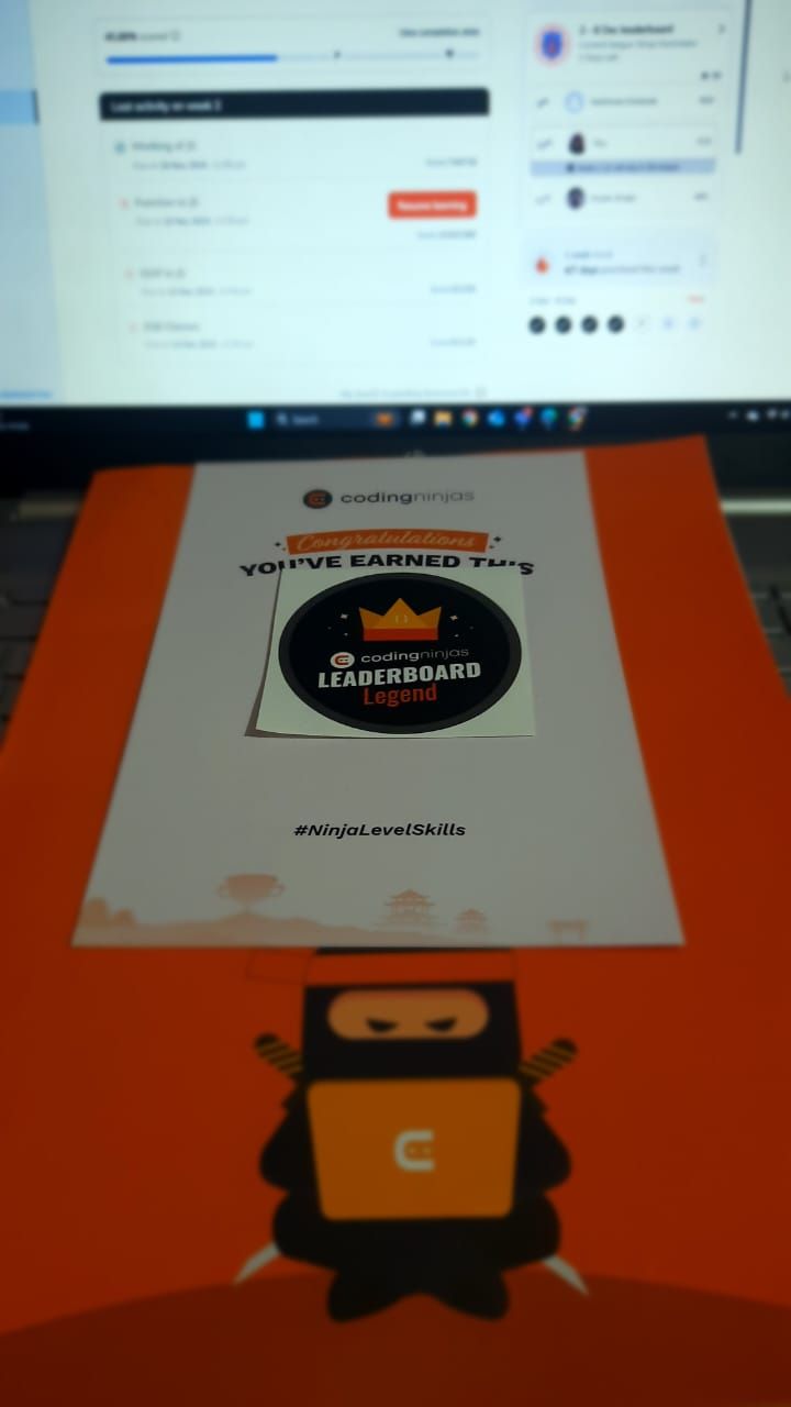#leaderboardlegend #codingninjas #achievementunlocked #ninjalevelskills ... #leaderboardlegend #codingninjas #achievementunlocked #ninjalevelskills ...