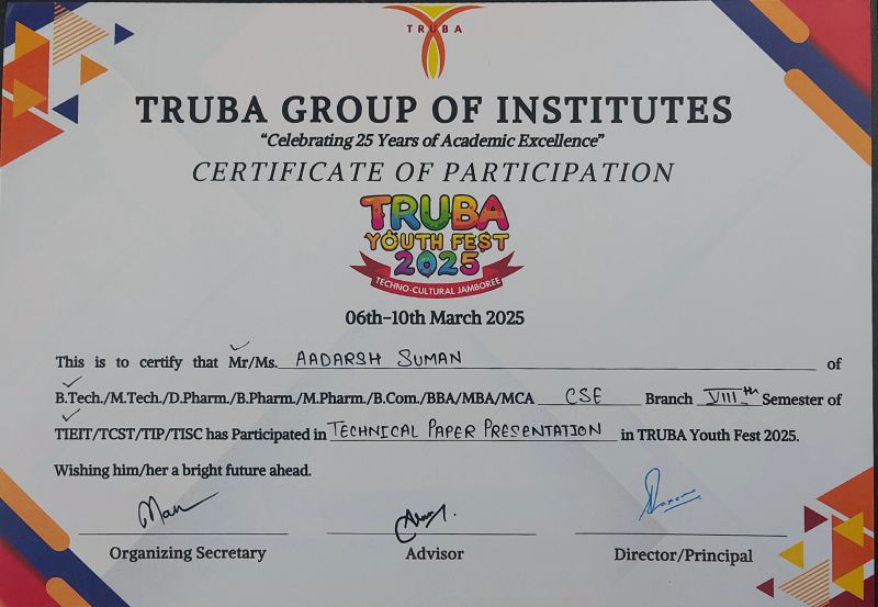 #technicalpaperpresentation #trubayouthfest2025 #learning #growth ... #technicalpaperpresentation #trubayouthfest2025 #learning #growth ...