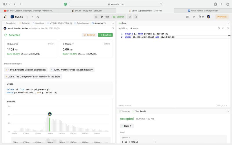 Day 26 of #30daysofcode challenge: Solve 50 SQL Queries | Vansh Nandan ... Day 26 of #30daysofcode challenge: Solve 50 SQL Queries | Vansh Nandan ...
