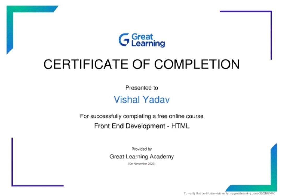 Vishal Yadav on LinkedIn: #greatlearning Vishal Yadav on LinkedIn: #greatlearning