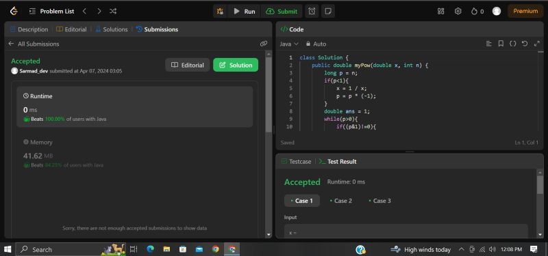 Syed Muhammad Sarmad on LinkedIn: Leetcode problem: 50. Pow(x, n ... Syed Muhammad Sarmad on LinkedIn: Leetcode problem: 50. Pow(x, n ...