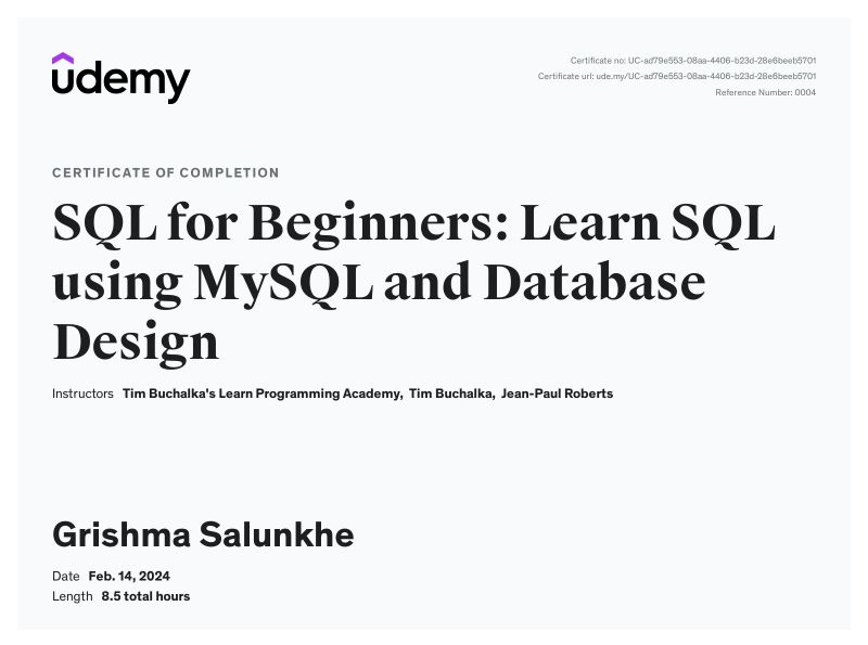 Grishma Salunkhe on LinkedIn: #sql #sqldatabase #mysql #workbench Grishma Salunkhe on LinkedIn: #sql #sqldatabase #mysql #workbench