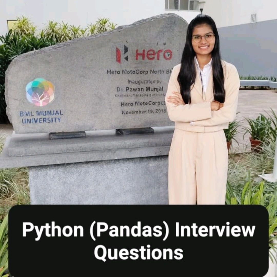 Shambhavi Gupta on LinkedIn: Python (Pandas) interview questions for ... Shambhavi Gupta on LinkedIn: Python (Pandas) interview questions for ...