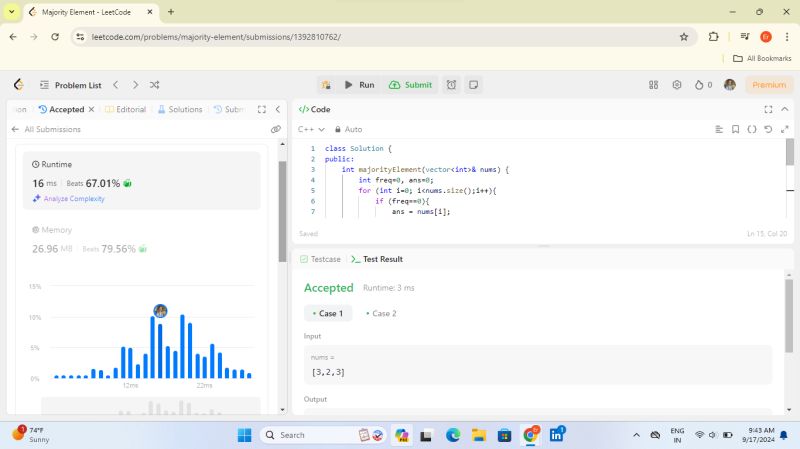 adnan kakar on LinkedIn: Day-2: of me solving DSA Question And Today i ... adnan kakar on LinkedIn: Day-2: of me solving DSA Question And Today i ...
