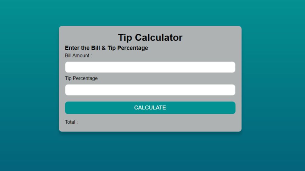 Muhammad Umar Amjad on LinkedIn: Tip Calculator using HTML, CSS, & JS ... Muhammad Umar Amjad on LinkedIn: Tip Calculator using HTML, CSS, & JS ...