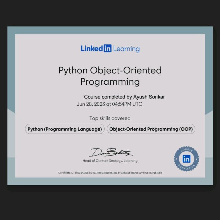 Ayush Sonkar on LinkedIn: #python #objectorientedprogramming #python # ... Ayush Sonkar on LinkedIn: #python #objectorientedprogramming #python # ...