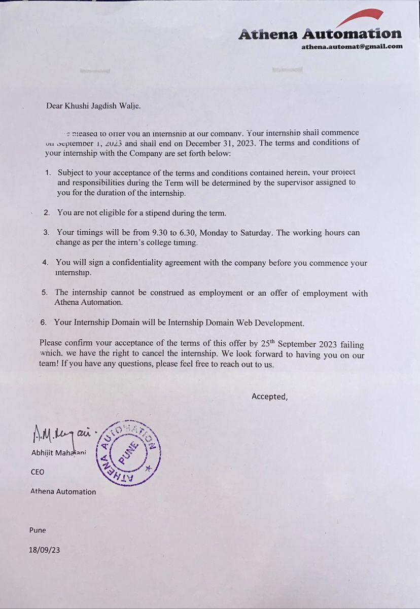 Khushi Walje on LinkedIn: #internshipcompleted #reactjs #nodejs # ... Khushi Walje on LinkedIn: #internshipcompleted #reactjs #nodejs # ...