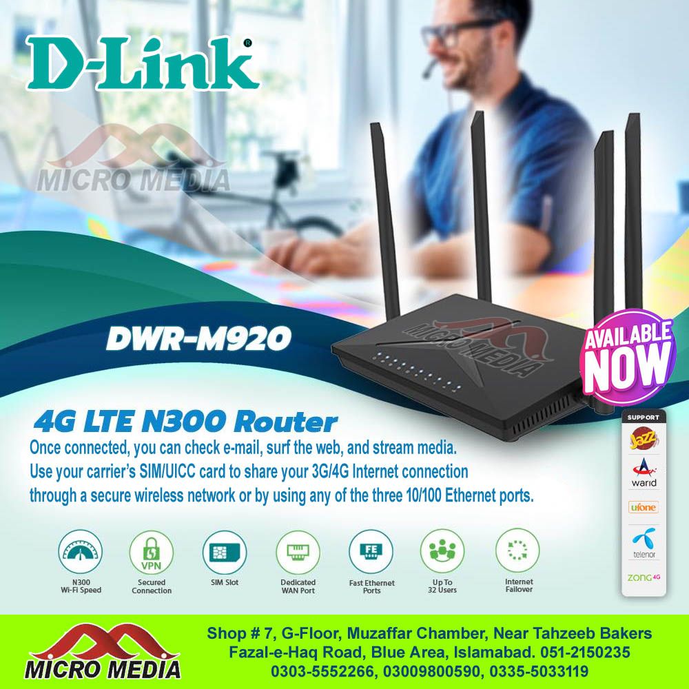 Mubeen ul Haq on LinkedIn: DLINK M920 4G LTE WIFI ROUTER.... Mubeen ul Haq on LinkedIn: DLINK M920 4G LTE WIFI ROUTER....
