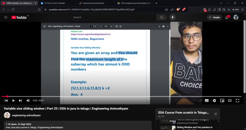 Vaka Sreenadh on LinkedIn: Day 19 - Java DSA Learning: Sliding Window ... Vaka Sreenadh on LinkedIn: Day 19 - Java DSA Learning: Sliding Window ...