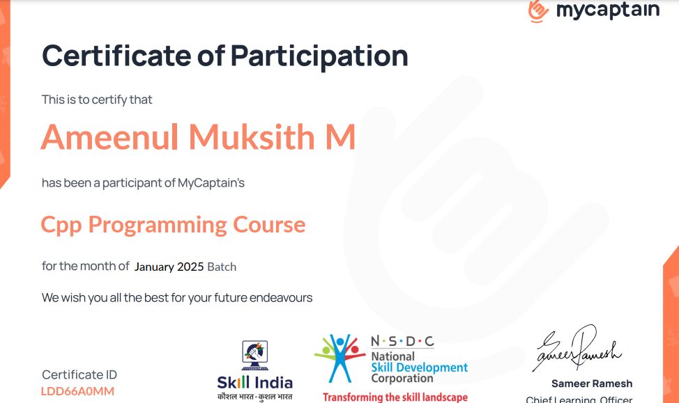 #cplusplus #programming #learning #mycaptain #coding | Ameenul Muksith #cplusplus #programming #learning #mycaptain #coding | Ameenul Muksith