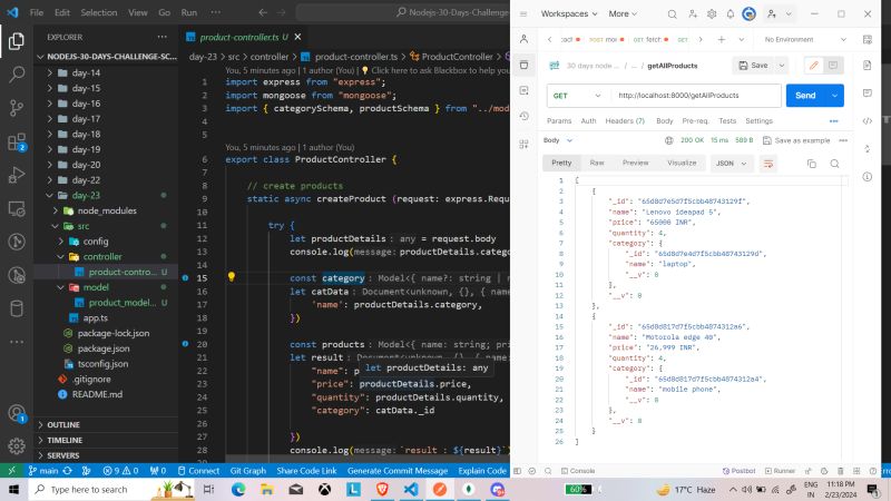 Completed NodeJS challenge with Mongoose population query | Abhishek ... Completed NodeJS challenge with Mongoose population query | Abhishek ...