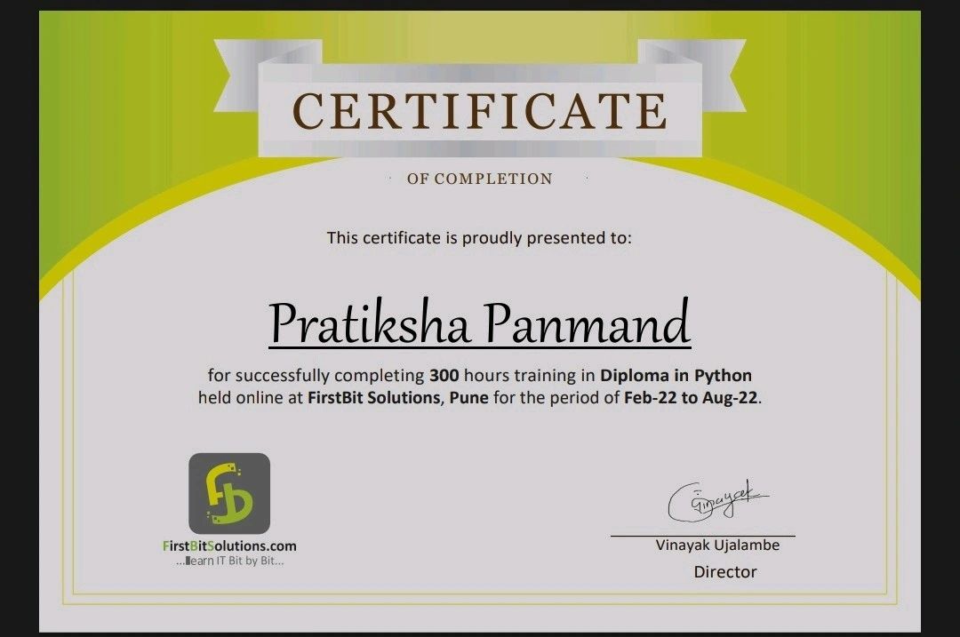 Pratiksha Panmand on LinkedIn: #firstbitsolutions Pratiksha Panmand on LinkedIn: #firstbitsolutions
