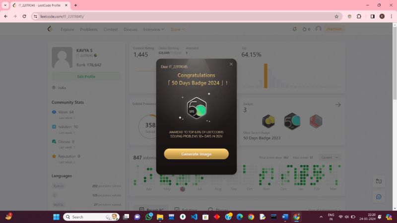 #leetcode #codingjourney | Kavya S #leetcode #codingjourney | Kavya S