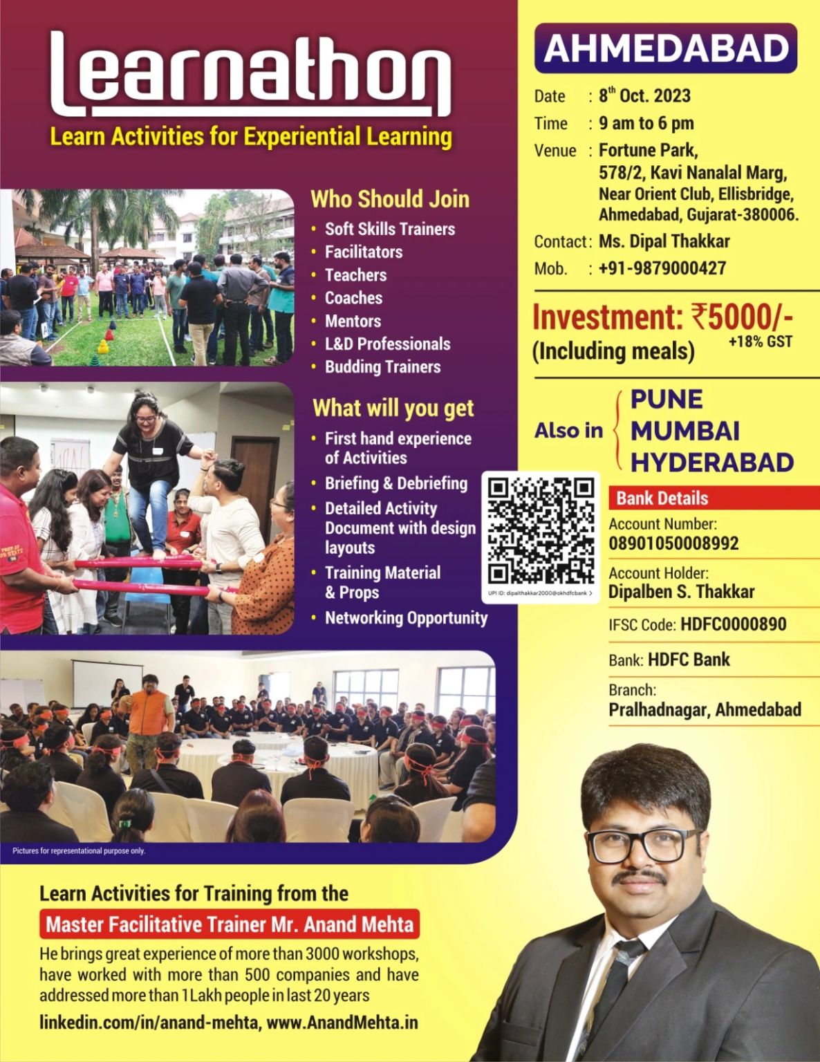 Dipal Thakkar on LinkedIn: Hurry up last chance to register.... Dipal Thakkar on LinkedIn: Hurry up last chance to register....