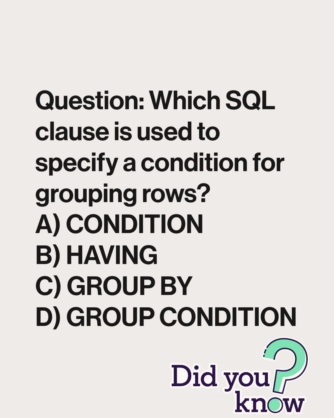 SQL clause for grouping rows | Virendra Singh posted on the topic ... SQL clause for grouping rows | Virendra Singh posted on the topic ...
