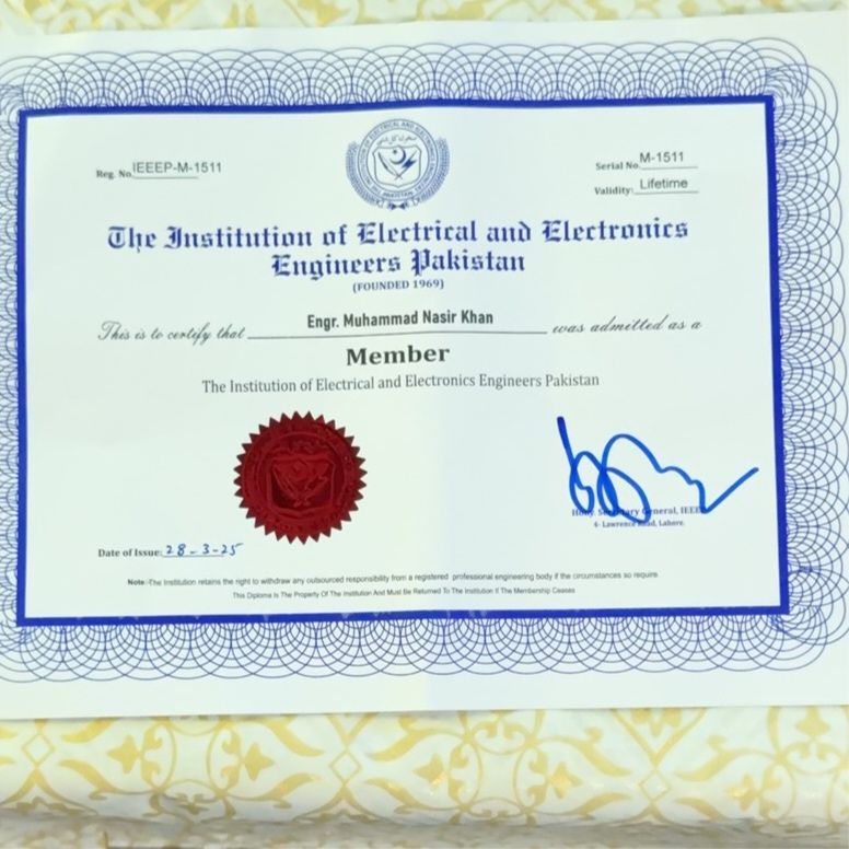 Alhamdulillah elevated to 'Life Member' IEEEP with lifetime validity ... Alhamdulillah elevated to 'Life Member' IEEEP with lifetime validity ...