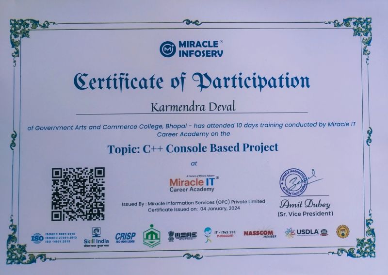 KARMENDRA DEVAL on LinkedIn: I have done my first intership from ... KARMENDRA DEVAL on LinkedIn: I have done my first intership from ...