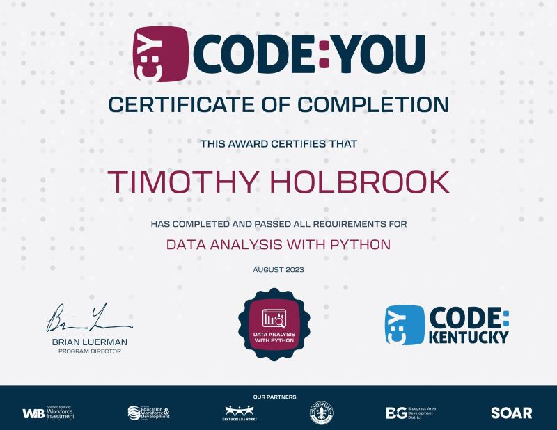 #codeyou #python #newskills #learninganddevelopment | Tim Holbrook #codeyou #python #newskills #learninganddevelopment | Tim Holbrook