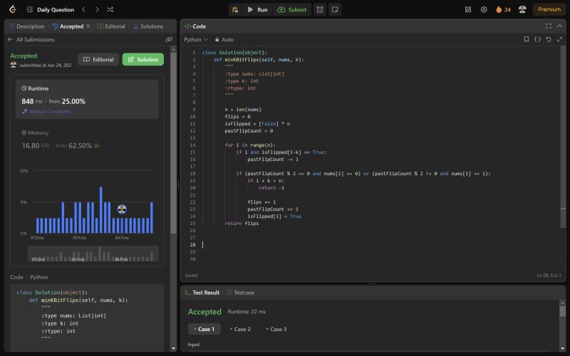 LeetCode: 995 Minimum Number of Bit Flips | Mohit Kumhar posted on the ... LeetCode: 995 Minimum Number of Bit Flips | Mohit Kumhar posted on the ...