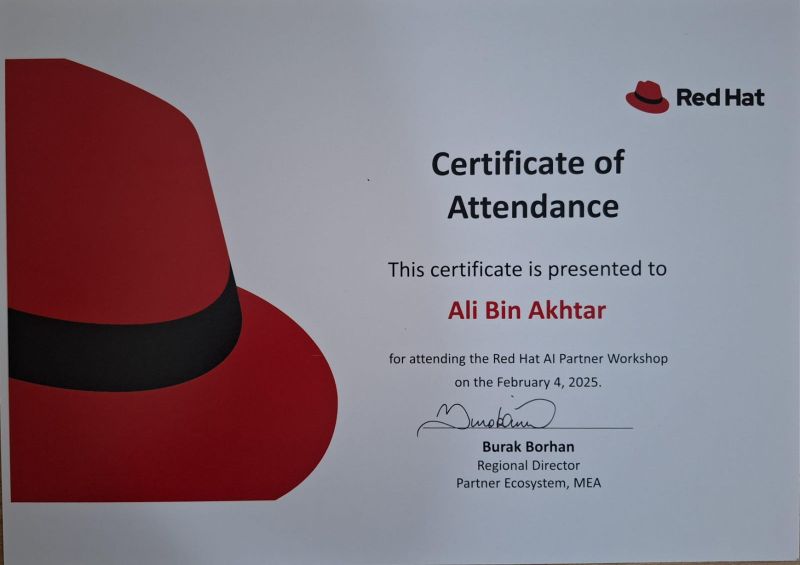 New Training From RedHat | Ali Bin Akhtar New Training From RedHat | Ali Bin Akhtar