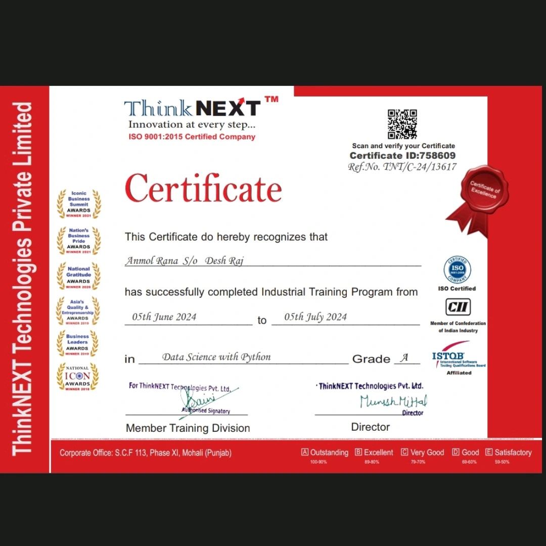 Anmol Rana on LinkedIn: #python #internship #pythonprogramming # ... Anmol Rana on LinkedIn: #python #internship #pythonprogramming # ...