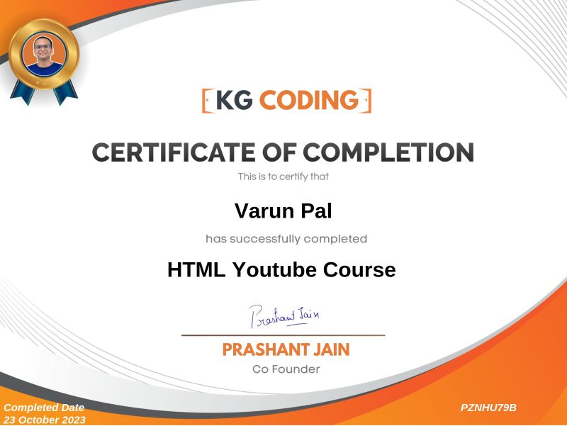 Varun Pal on LinkedIn: #html #css #webdevelopment #certificate # ... Varun Pal on LinkedIn: #html #css #webdevelopment #certificate # ...