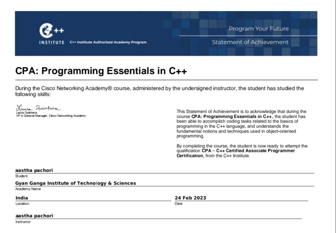 Aastha Pachori on LinkedIn: #cisco #programming Aastha Pachori on LinkedIn: #cisco #programming