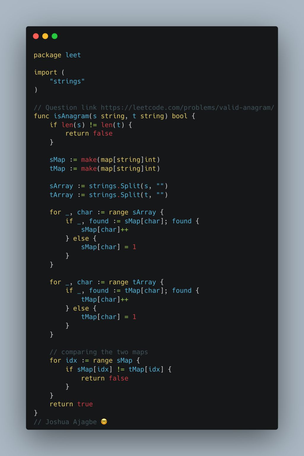 Joshua Ajagbe on LinkedIn: #leetcode #golang #algorithms Joshua Ajagbe on LinkedIn: #leetcode #golang #algorithms