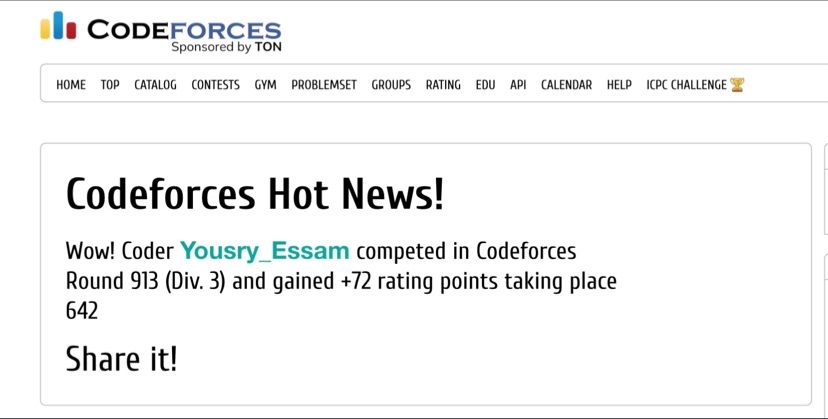 Yousry Essam on LinkedIn: #codeforces #problemsolving # ... Yousry Essam on LinkedIn: #codeforces #problemsolving # ...