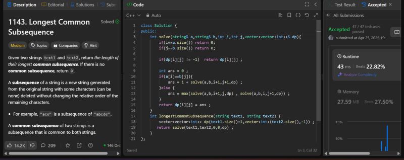 #100daysofcode #100daysofcode #leetcode #dynamicprogramming | Pankaj Chitra #100daysofcode #100daysofcode #leetcode #dynamicprogramming | Pankaj Chitra