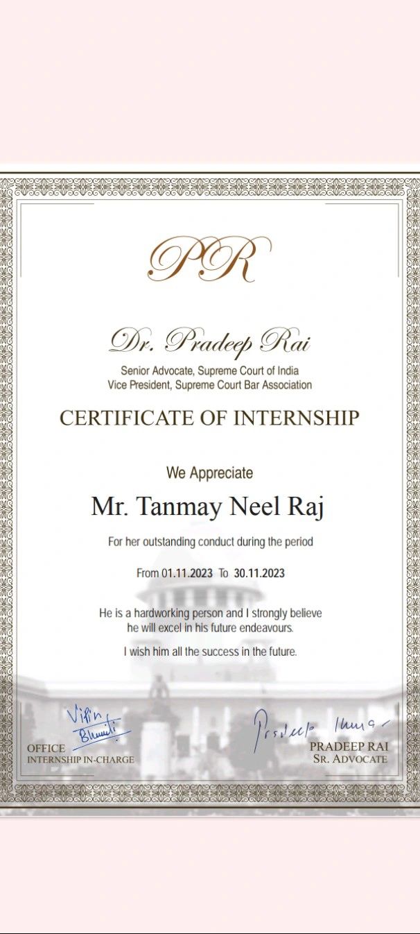 Tanmay Neel Raj on LinkedIn: Finally Completed Internship under Senior ... Tanmay Neel Raj on LinkedIn: Finally Completed Internship under Senior ...