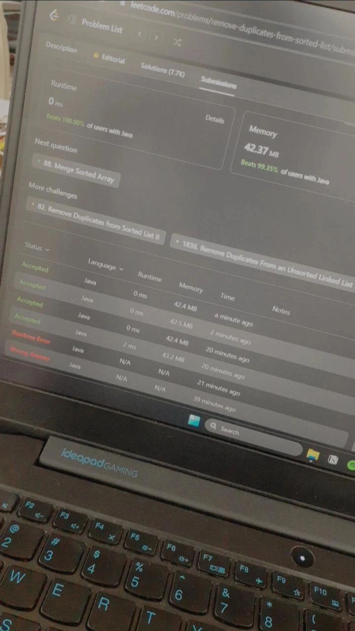 Another day on Leetcode https://lnkd.in/dseGmXXG | Sajid Hussain Another day on Leetcode https://lnkd.in/dseGmXXG | Sajid Hussain