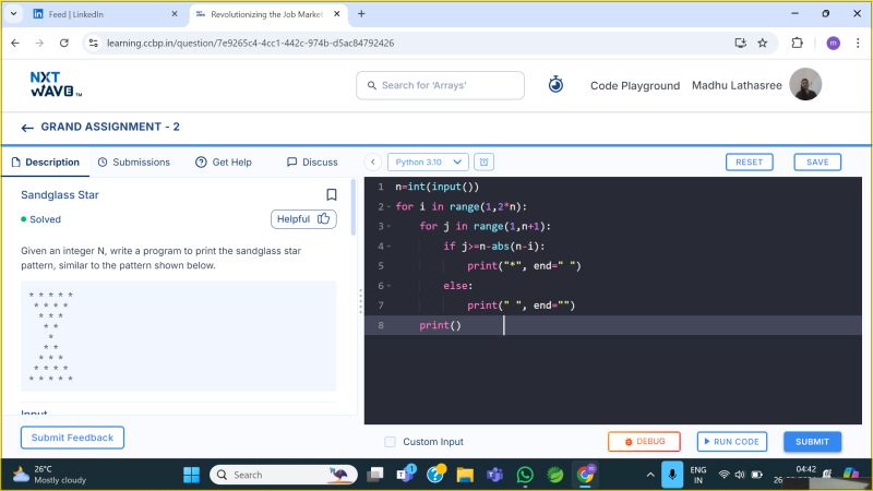 Madhu Lathasree Indhana on LinkedIn: #nxtwave #ccbp #code #python Madhu Lathasree Indhana on LinkedIn: #nxtwave #ccbp #code #python