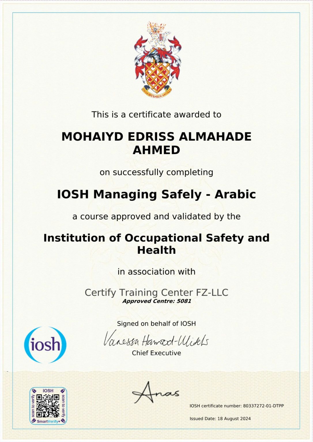 Mohaiyd Ahmed on LinkedIn: #iosh #hse #iosh #iirsm Mohaiyd Ahmed on LinkedIn: #iosh #hse #iosh #iirsm