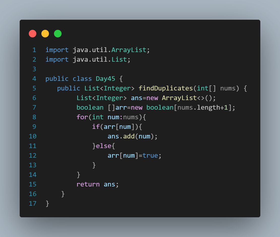 Day 45 of DSA Challenge: Find All Duplicates in an Array | Ranjana Devi ... Day 45 of DSA Challenge: Find All Duplicates in an Array | Ranjana Devi ...