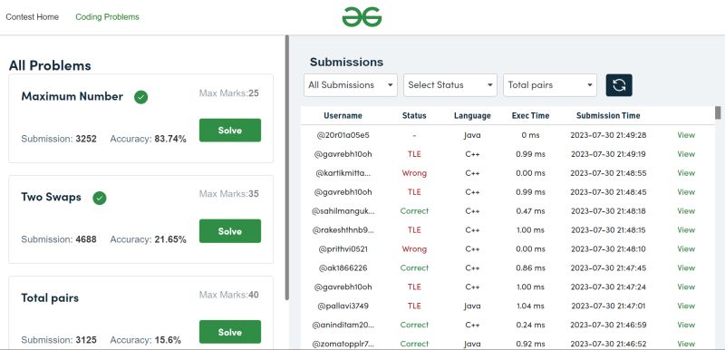 Surajit Dey on LinkedIn: #gfg #weeklycontest #dsa #geeksforgeeks # ... Surajit Dey on LinkedIn: #gfg #weeklycontest #dsa #geeksforgeeks # ...