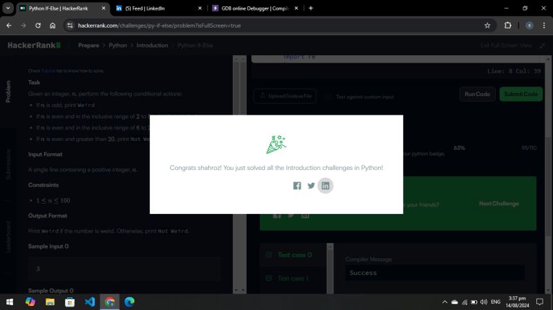 shahroz khan on LinkedIn: #python #hackerrank #coding # ... shahroz khan on LinkedIn: #python #hackerrank #coding # ...