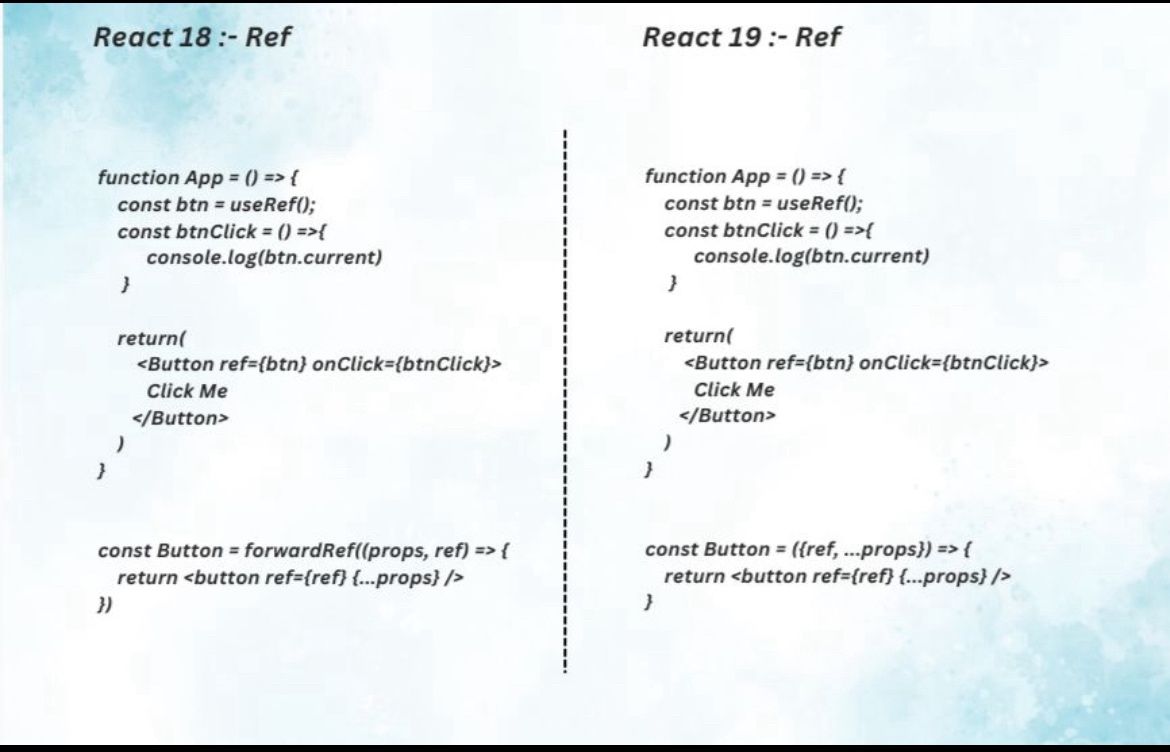 Vivek Ghodadra on LinkedIn: React 18 🥰 vs React 19 🤪 Now, you can pass ... Vivek Ghodadra on LinkedIn: React 18 🥰 vs React 19 🤪 Now, you can pass ...