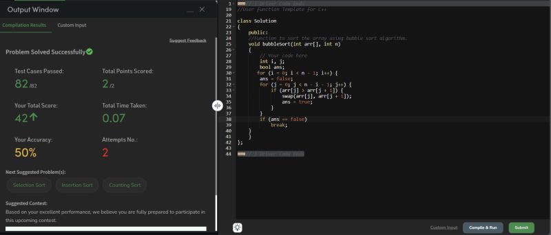 My 100-day Coding Challenge with Bubble Sort | Siddhi P. posted on the ... My 100-day Coding Challenge with Bubble Sort | Siddhi P. posted on the ...