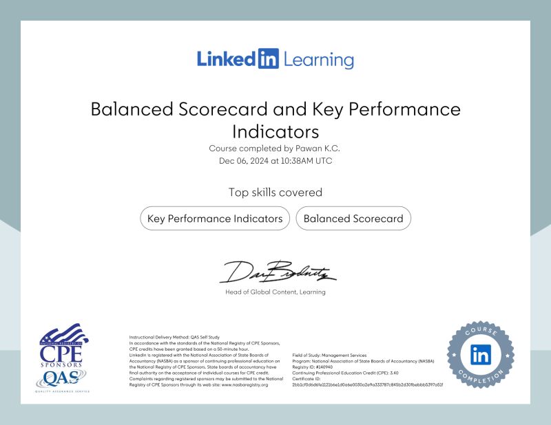 Pawan K.C. on LinkedIn: Certificate of Completion Pawan K.C. on LinkedIn: Certificate of Completion