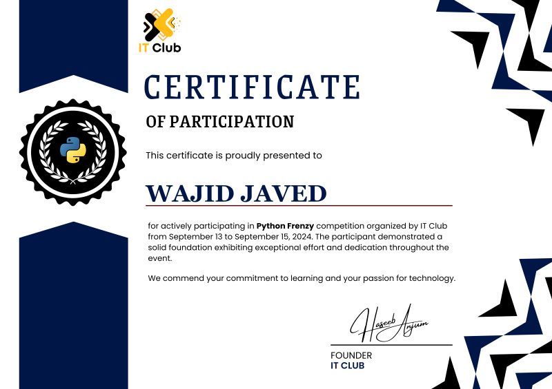 Wajid Javed on LinkedIn: #python #coding #competition #achievement # ... Wajid Javed on LinkedIn: #python #coding #competition #achievement # ...