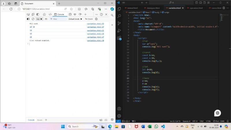 Sunitha Velpuri on LinkedIn: #javascript #variables #coding #learning #st Sunitha Velpuri on LinkedIn: #javascript #variables #coding #learning #st