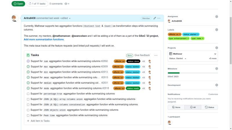 Aritra . on LinkedIn: Hello, connections, the coding period for GSoC ... Aritra . on LinkedIn: Hello, connections, the coding period for GSoC ...